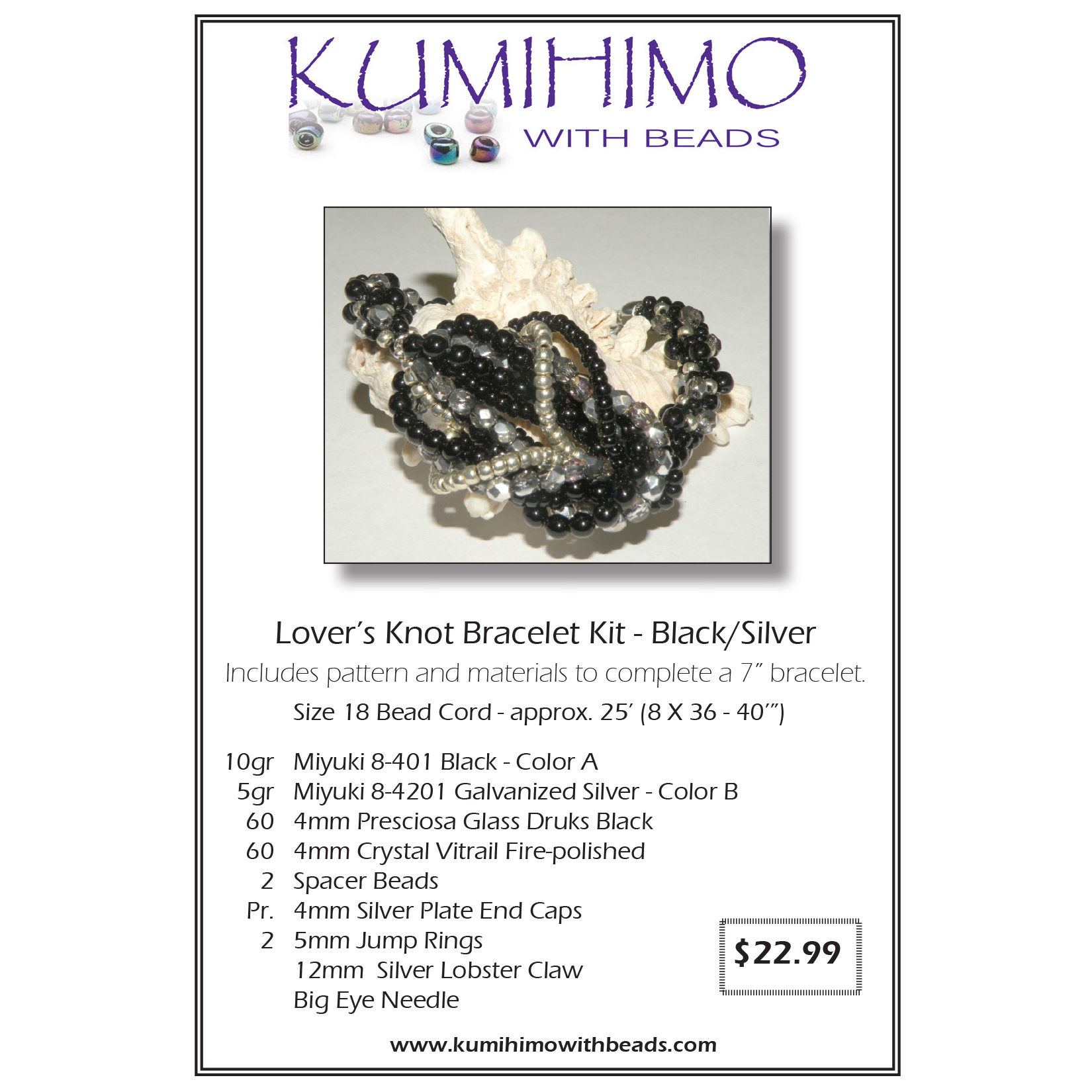 Birthstone Bracelet Kit | Kumihimo With Beads