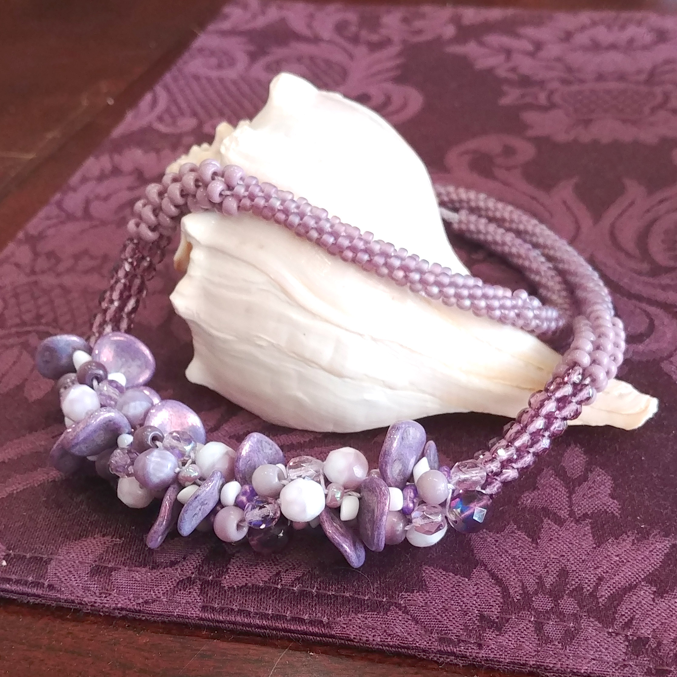 Pretty Purple Necklace Instructions | Kumihimo With Beads