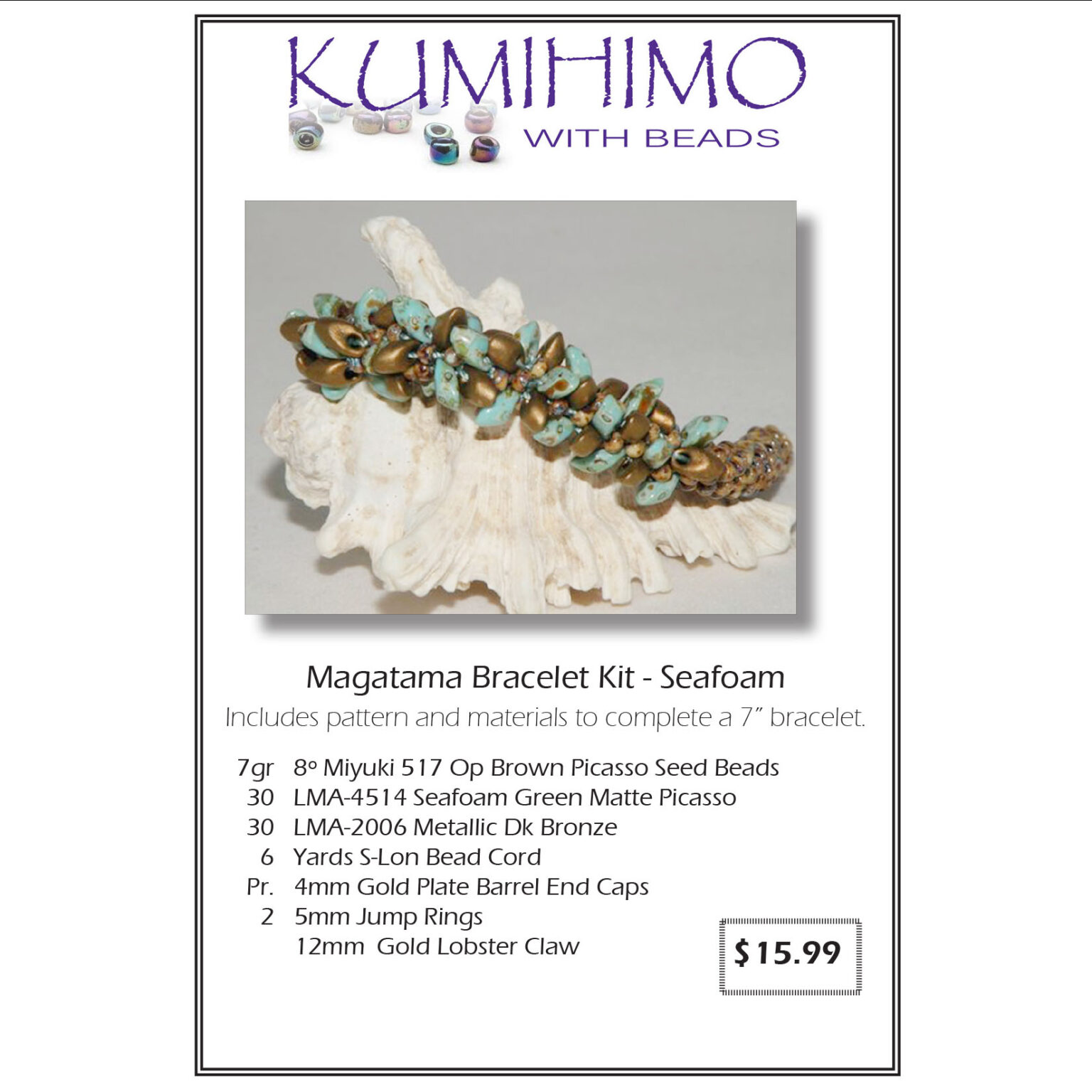 Birthstone Bracelet Kit | Kumihimo With Beads